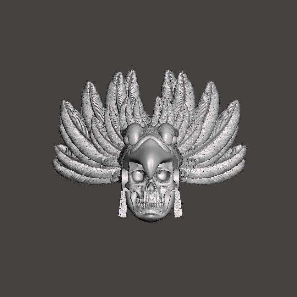 Aztec Warrior Head